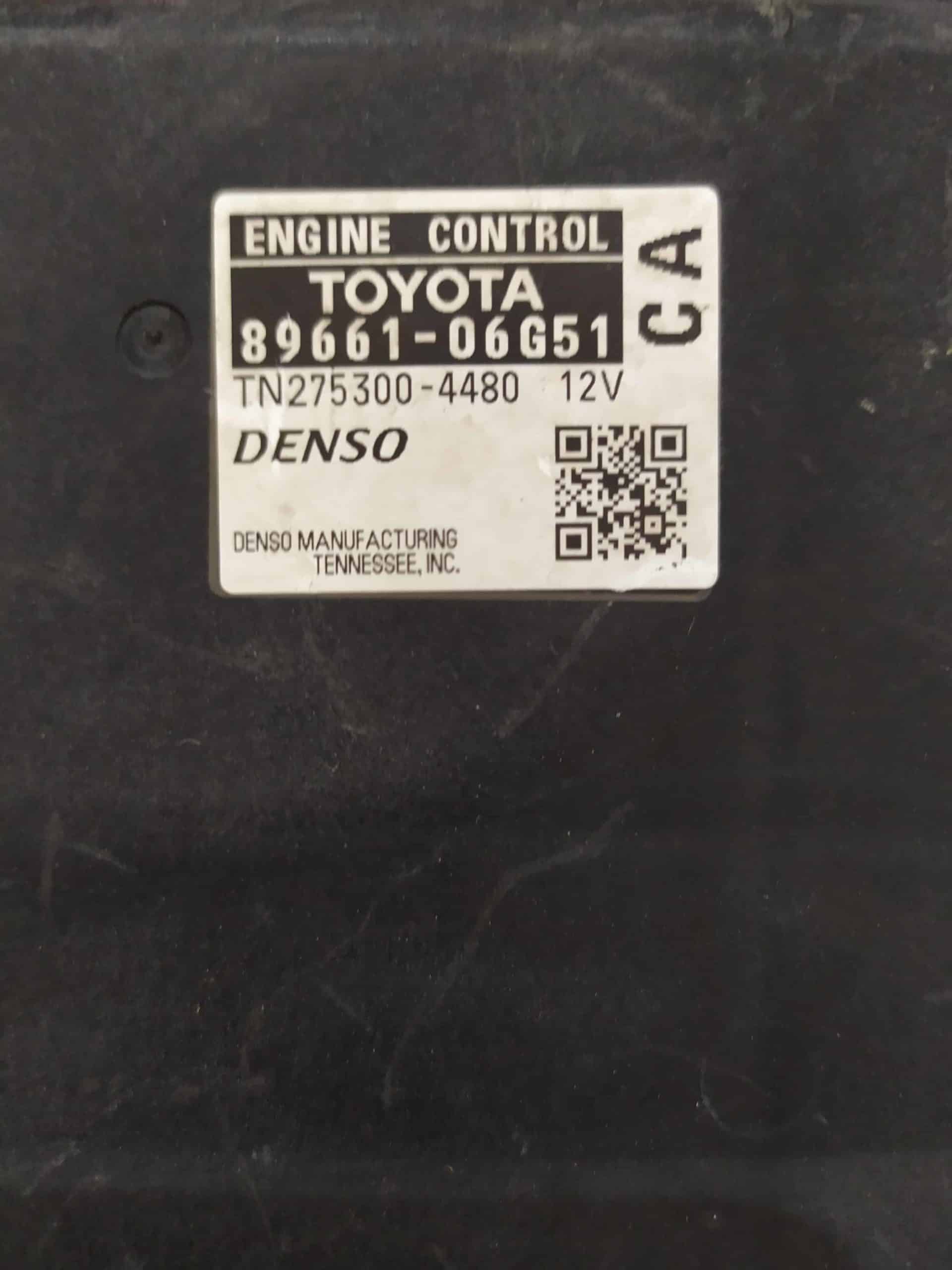 Toyota Camry 2008-2009 Engine Control Module ECM 89661-06G51 CA used O ...